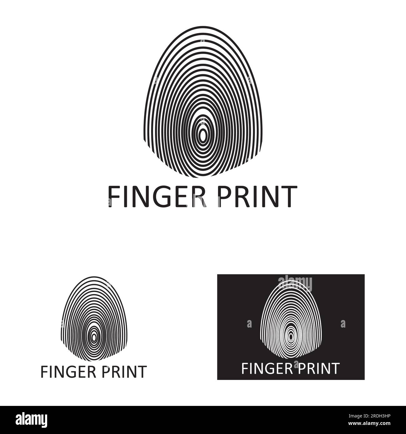 fingerprint icon, with simple and modern logo illustration Stock Vector ...