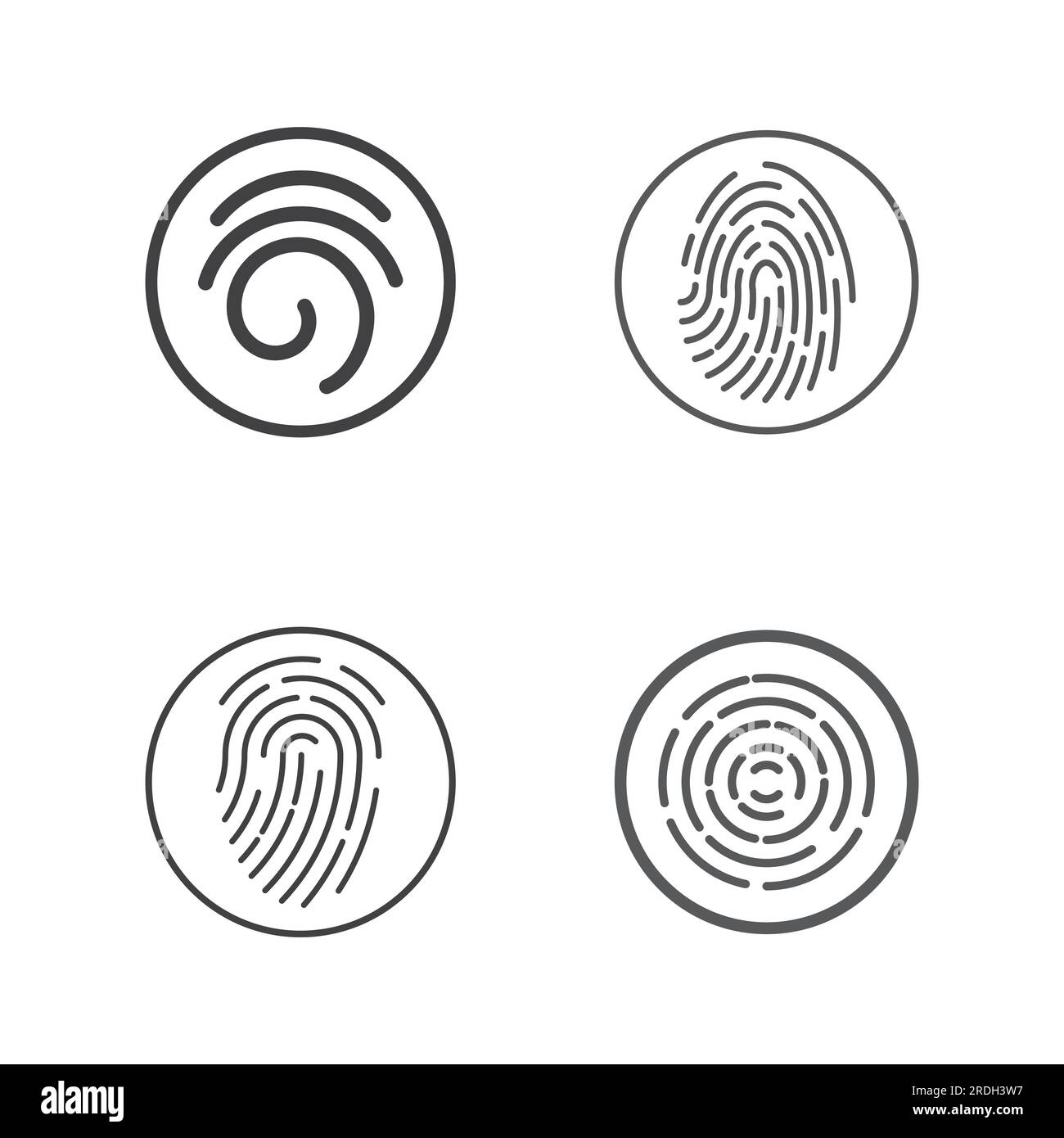 fingerprint icon, with simple and modern logo illustration Stock Vector ...