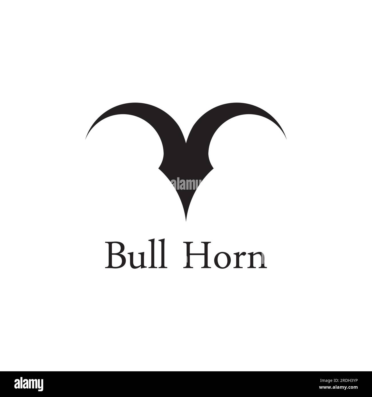 Bull's head horn logo. Using vector design concept Stock Vector Image ...