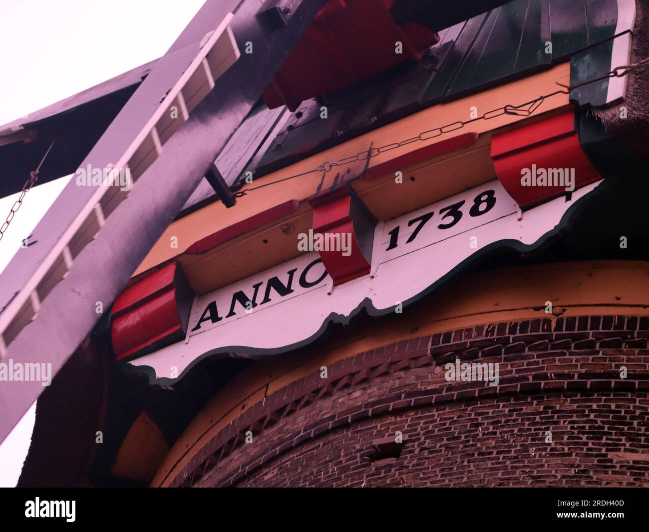 Anno 1738 (First Windmill Museum) Windmill in Kinderdijk, The ...