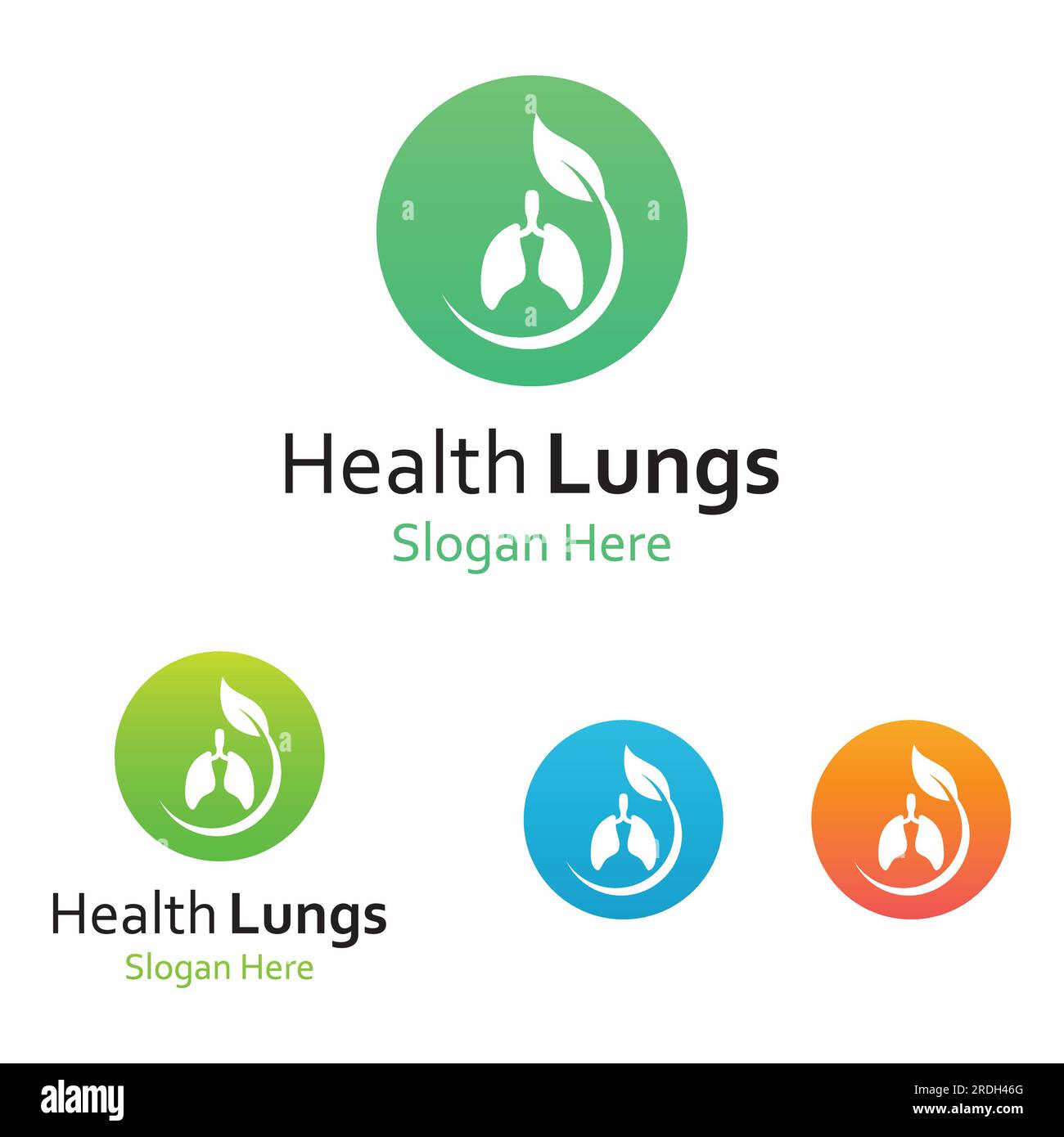Lungs health and lungs care logo vector design,lungs logo template ...