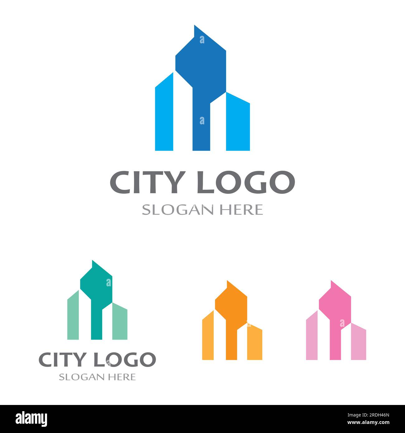 city skyline, city silhouette, modern city, and city center. With logo ...