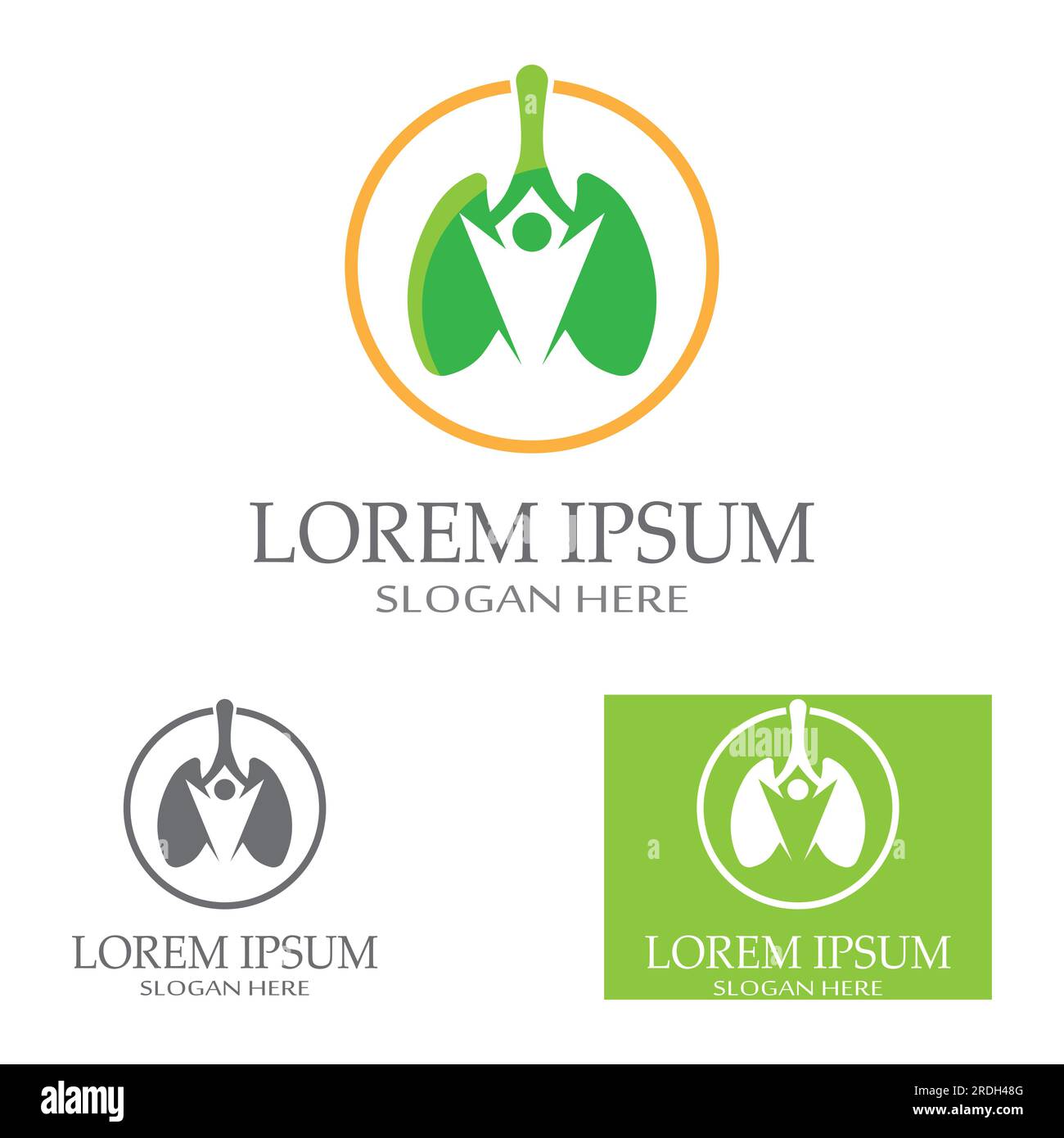 Lungs health and lungs care logo vector design,lungs logo template ...