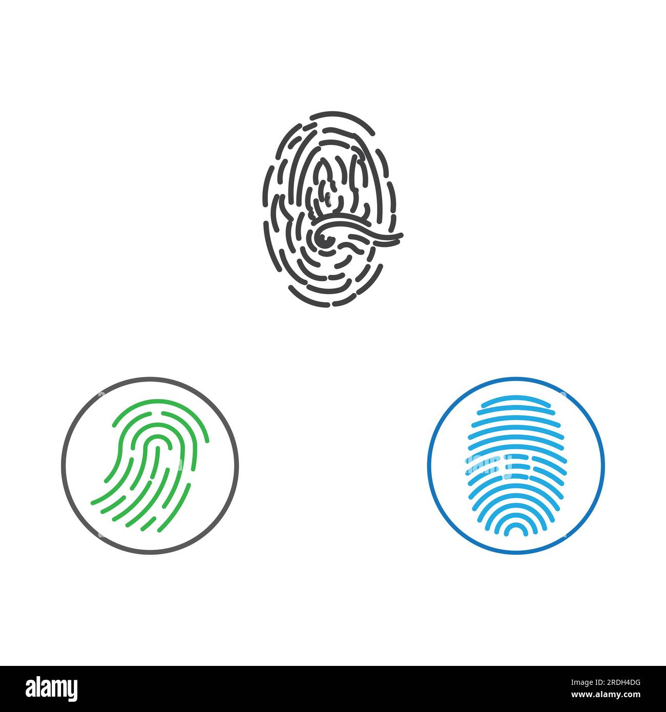 fingerprint icon, with simple and modern logo illustration Stock Vector ...
