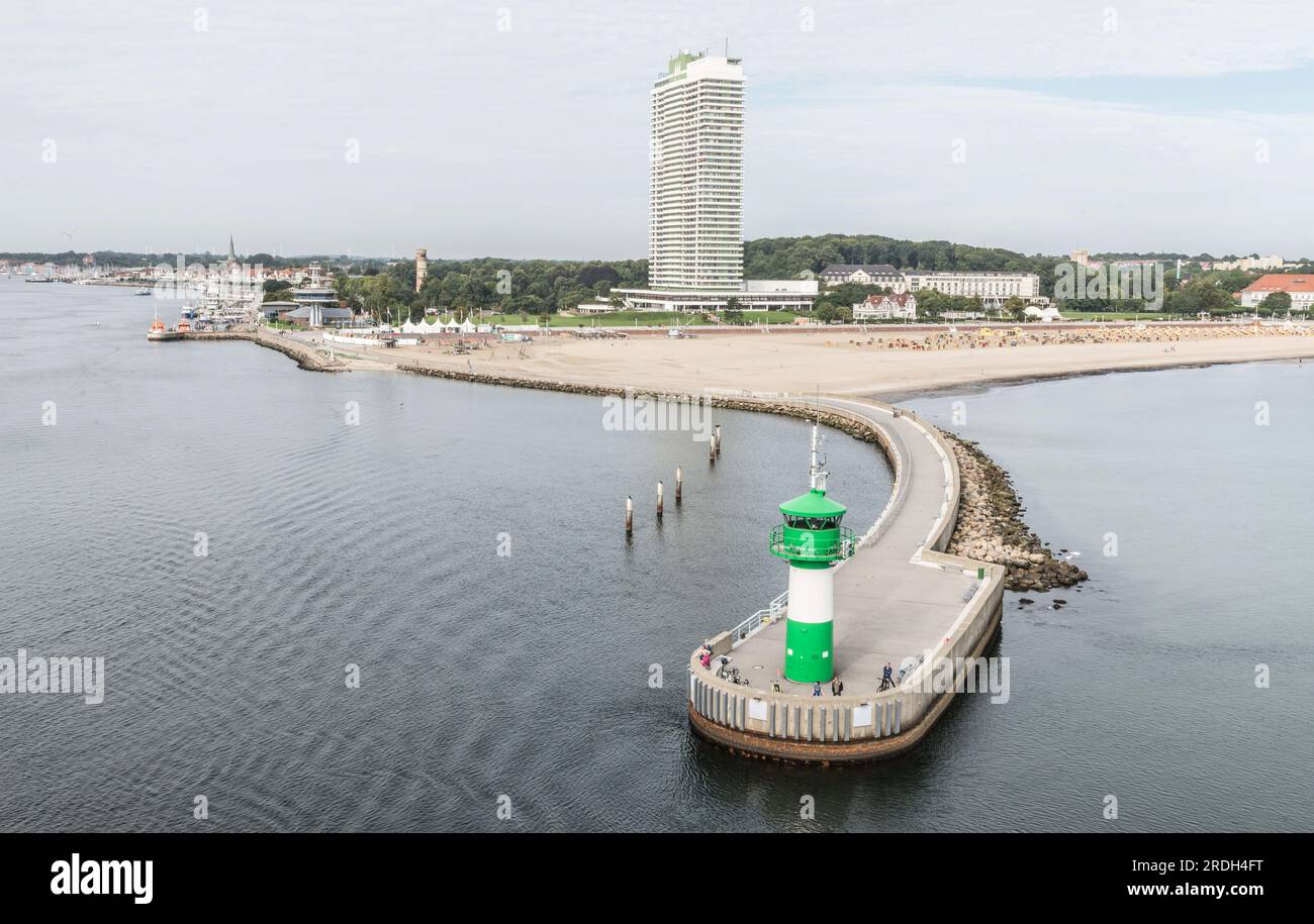 Pier of the Northern German City Travemünde, as seen from a ferry Stock ...