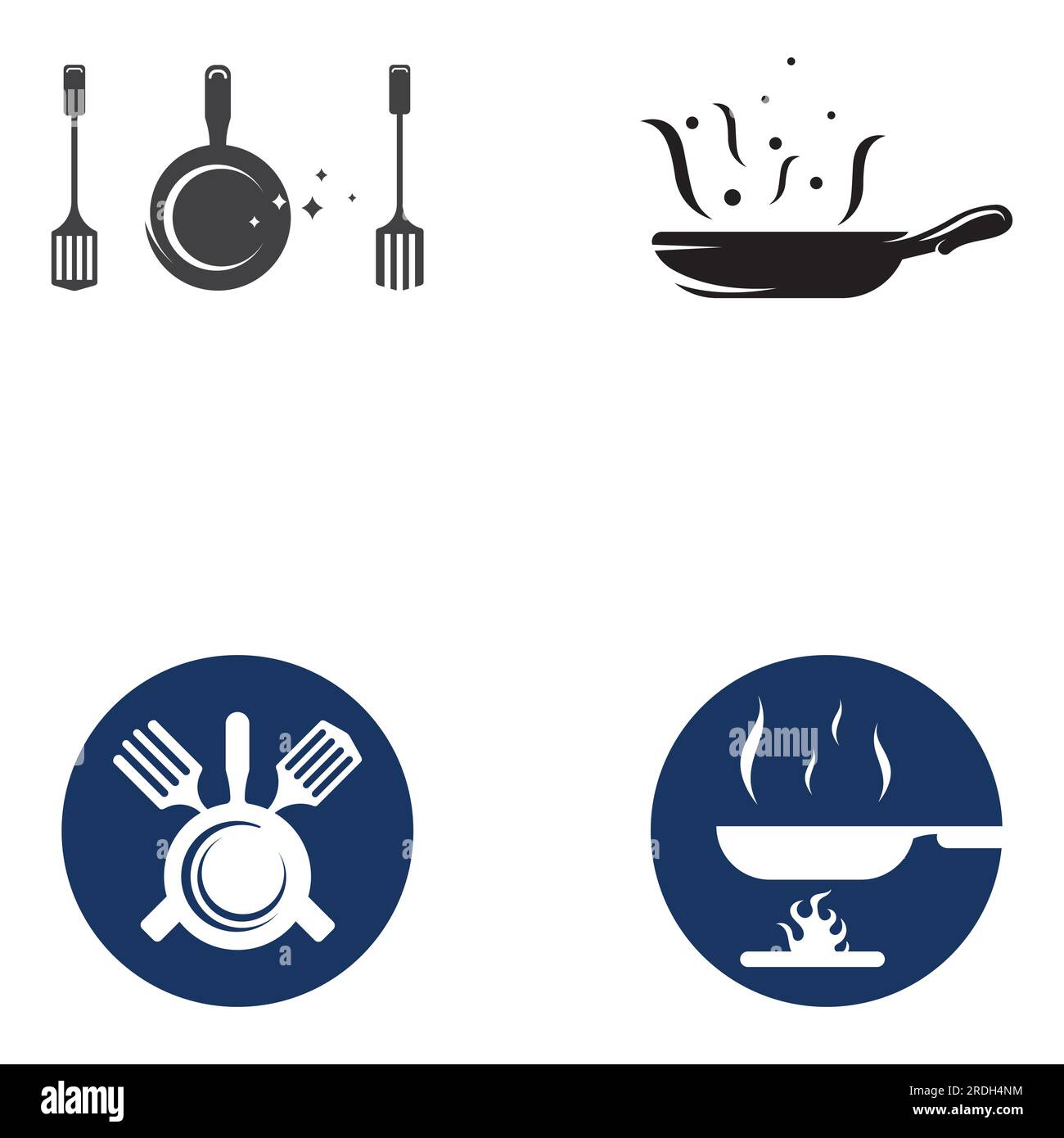 Logos for cooking utensils, cooking pots, spatulas and cooking spoons ...