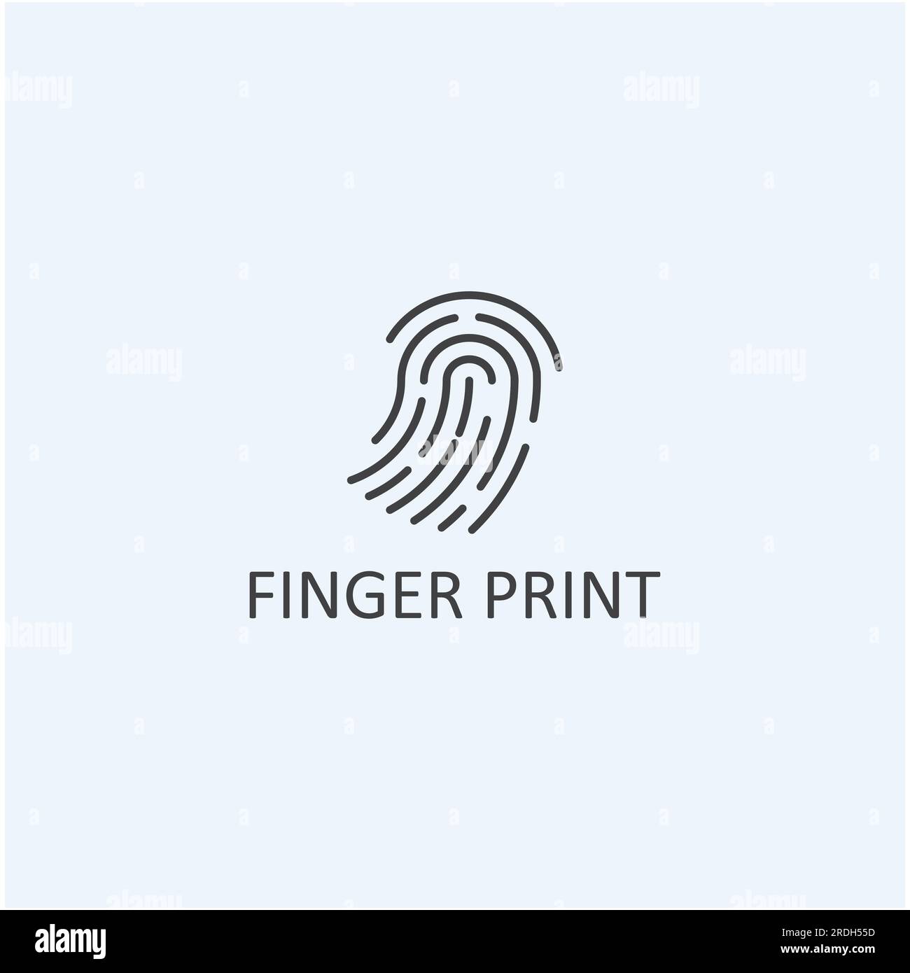 fingerprint icon, with simple and modern logo illustration Stock Vector ...