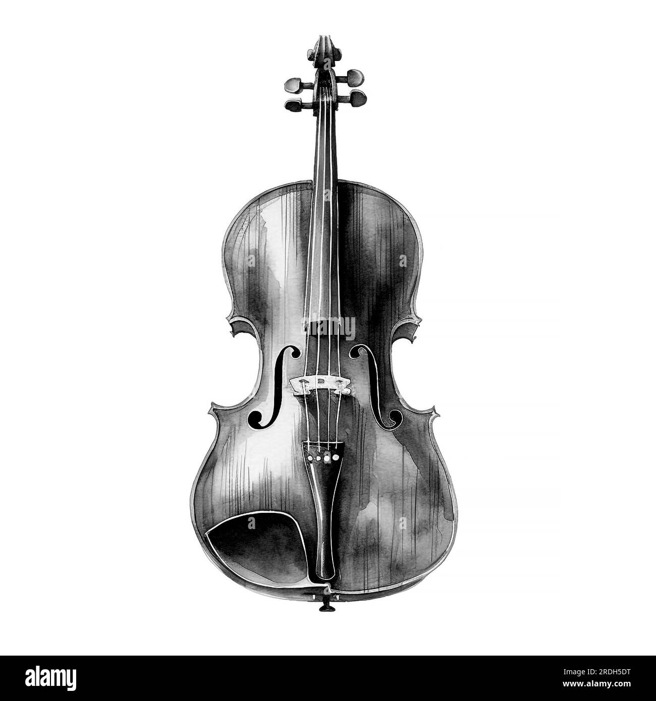 Violin Black And White Drawing