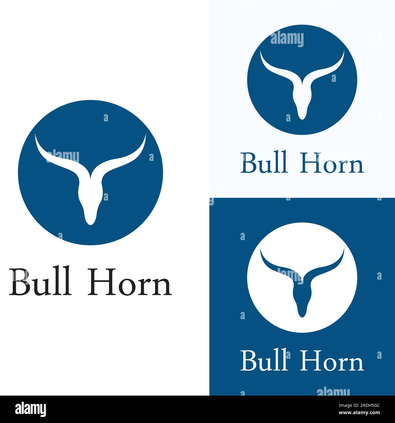 Bull's head horn logo. Using vector design concept Stock Vector Image ...