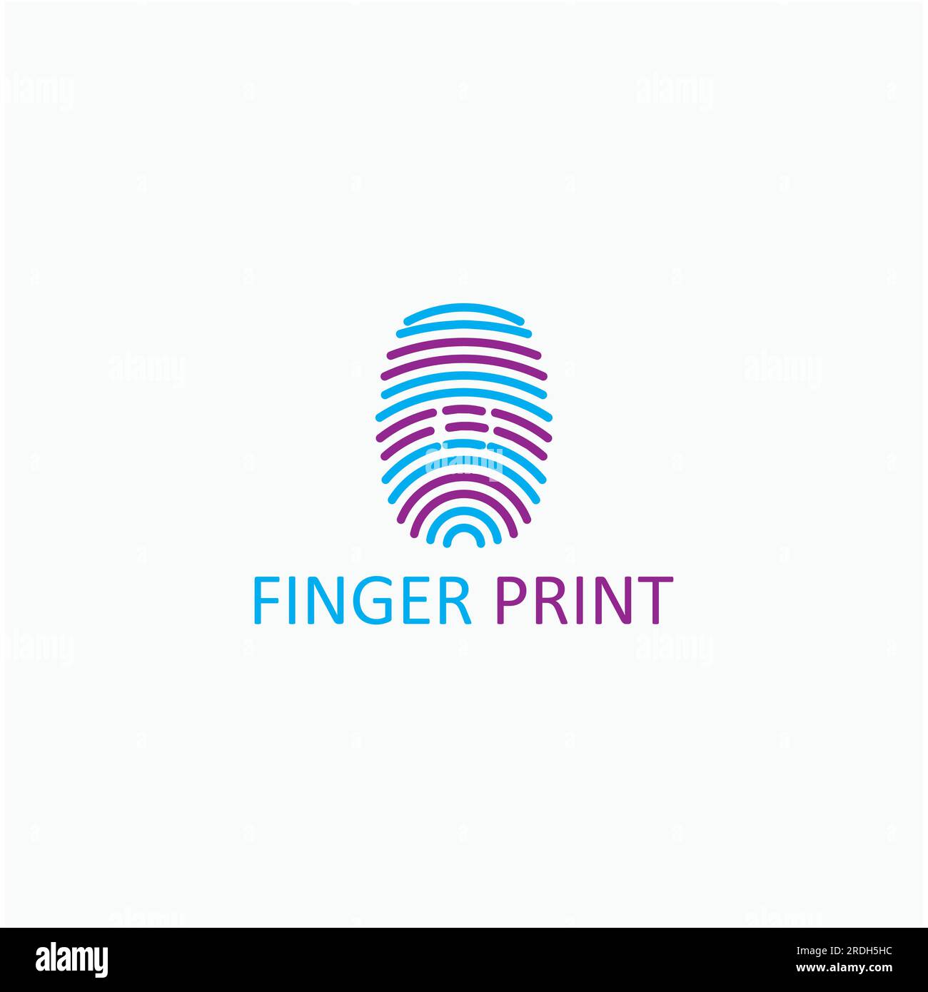 fingerprint icon, with simple and modern logo illustration Stock Vector ...