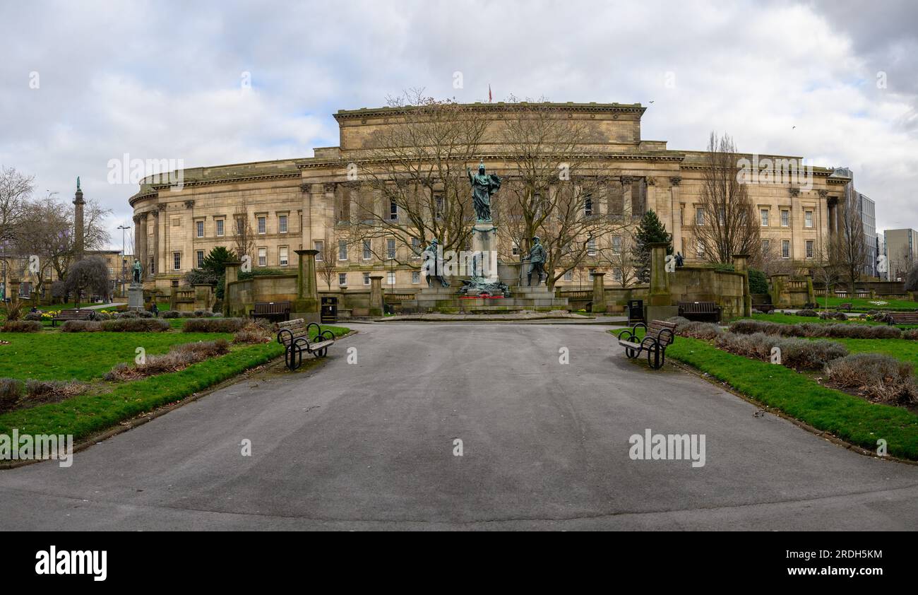 View of St Georges Church and St John garden in Liverpool UK Stock ...