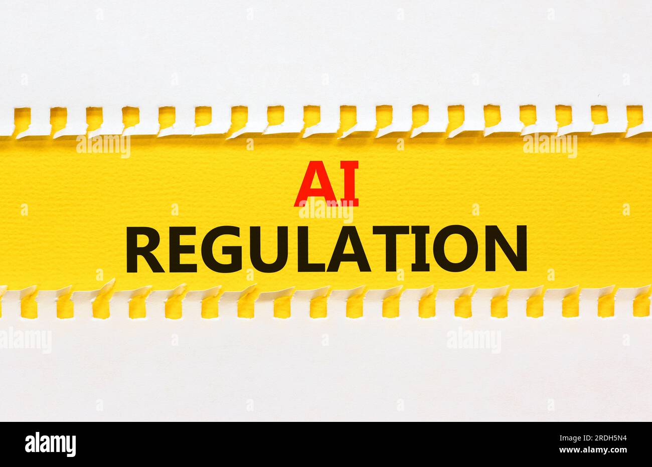 AI regulation symbol. Concept words AI artificial intelligence ...