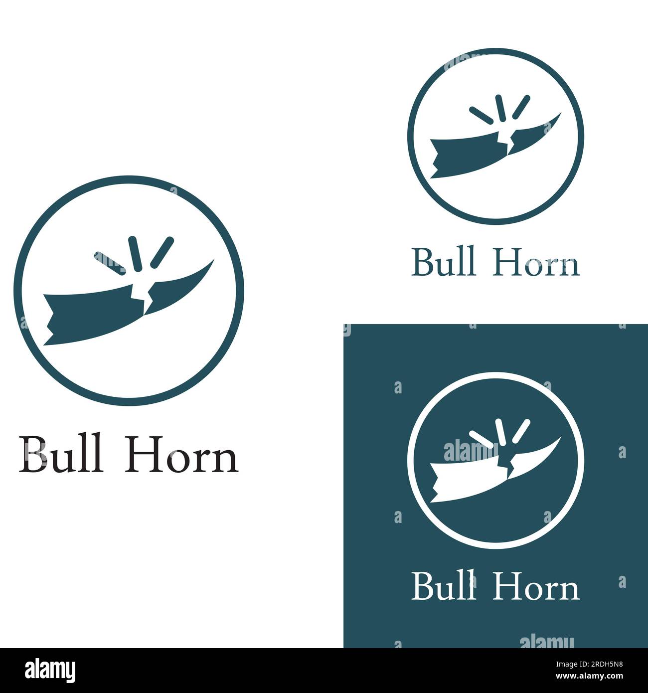Bull's head horn logo. Using vector design concept Stock Vector Image ...