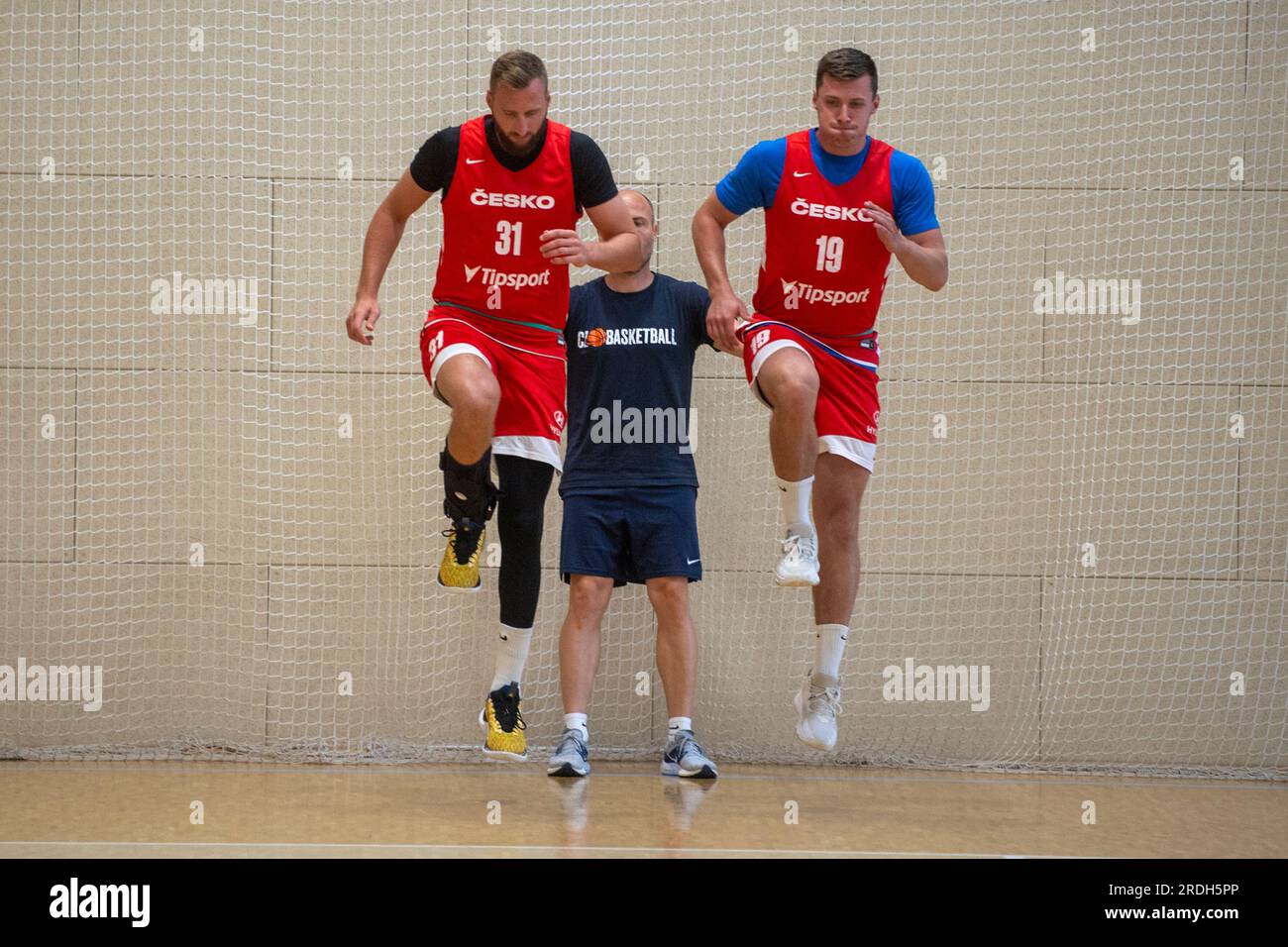 Podebrady, Czech Republic. 21st July, 2023. Czech men's basketball team ...