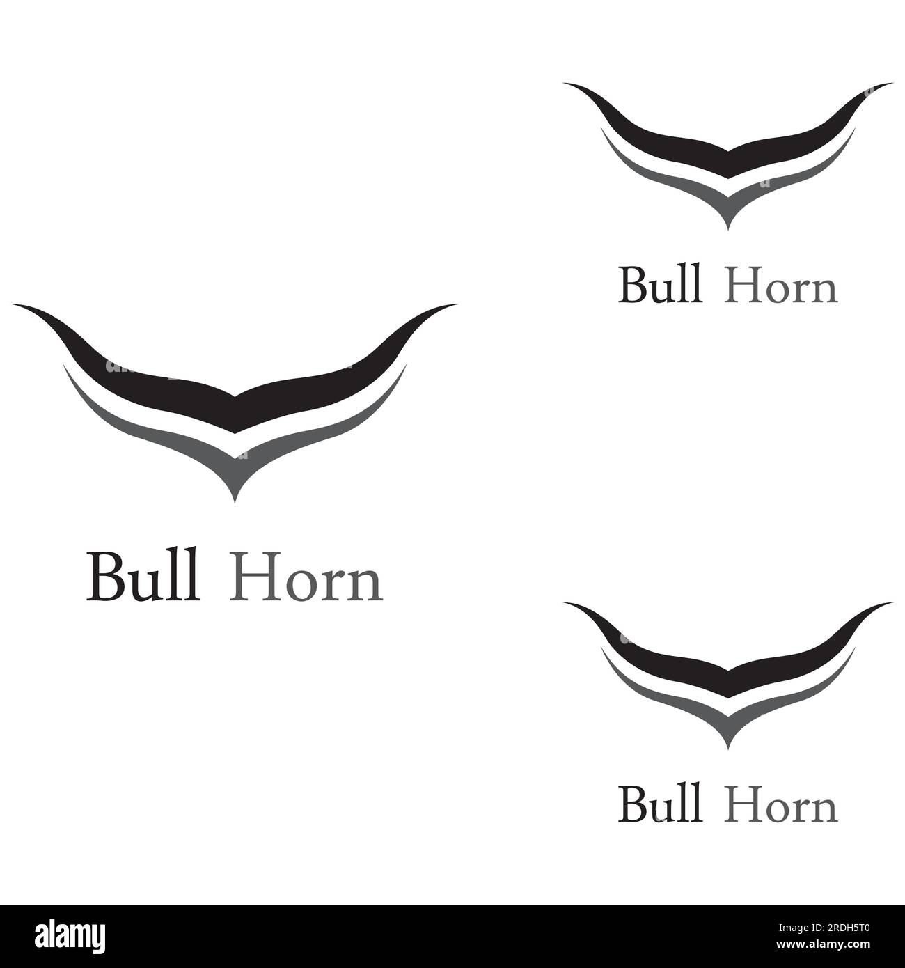 Bull's head horn logo. Using vector design concept Stock Vector Image ...