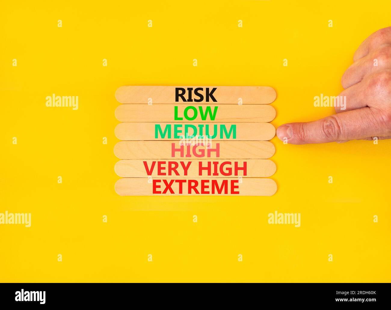Time to medium risk symbol. Concept word Risk low medium high very high ...