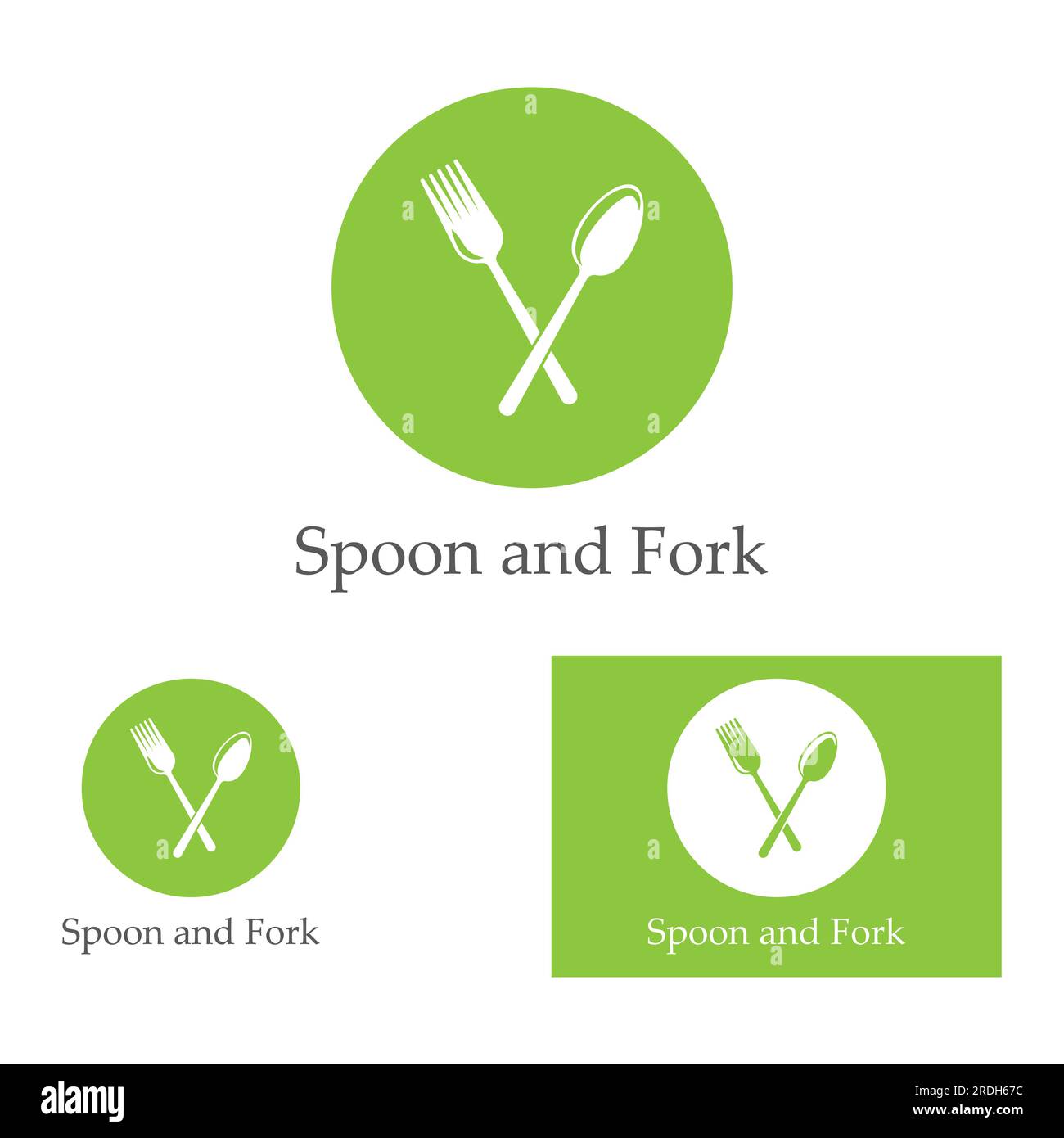 spoon,fork,and knife icon logo vector Stock Vector Image & Art - Alamy