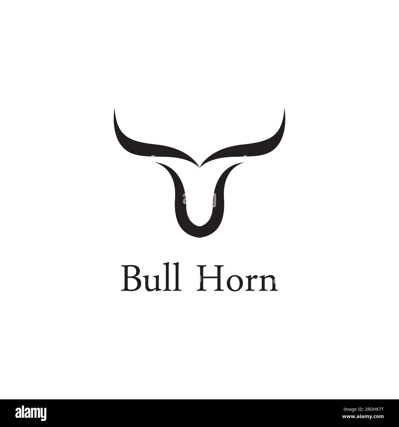 Bull's head horn logo. Using vector design concept Stock Vector Image ...
