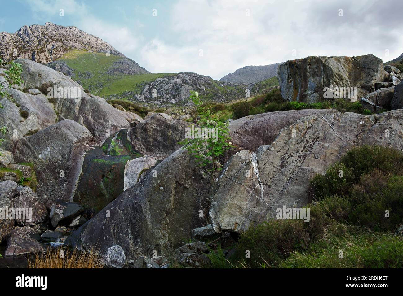 Seen here is the Glyder Mountain Range (Glyderau in Welsh) in Snowdonia ...