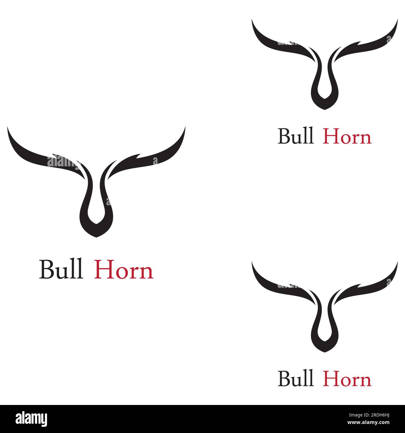 Bull's head horn logo. Using vector design concept Stock Vector Image ...