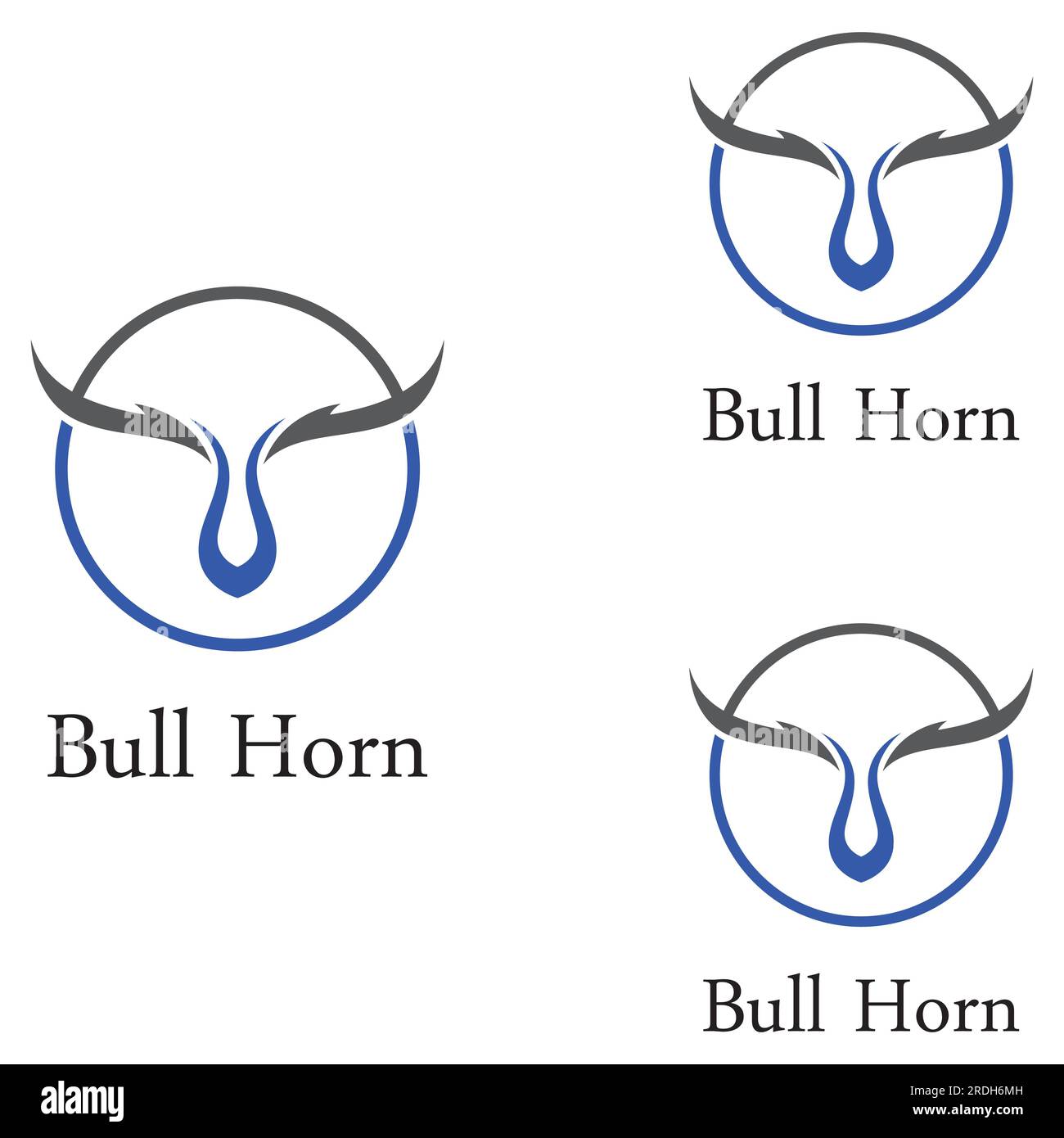 Bull's head horn logo. Using vector design concept Stock Vector Image ...