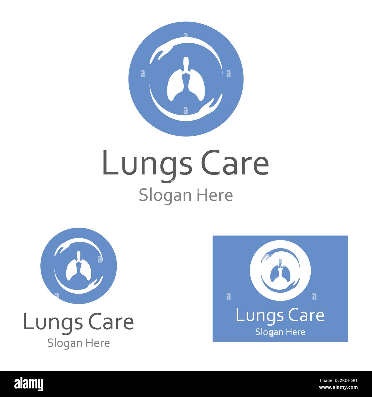 Lungs health and lungs care logo vector design,lungs logo template ...