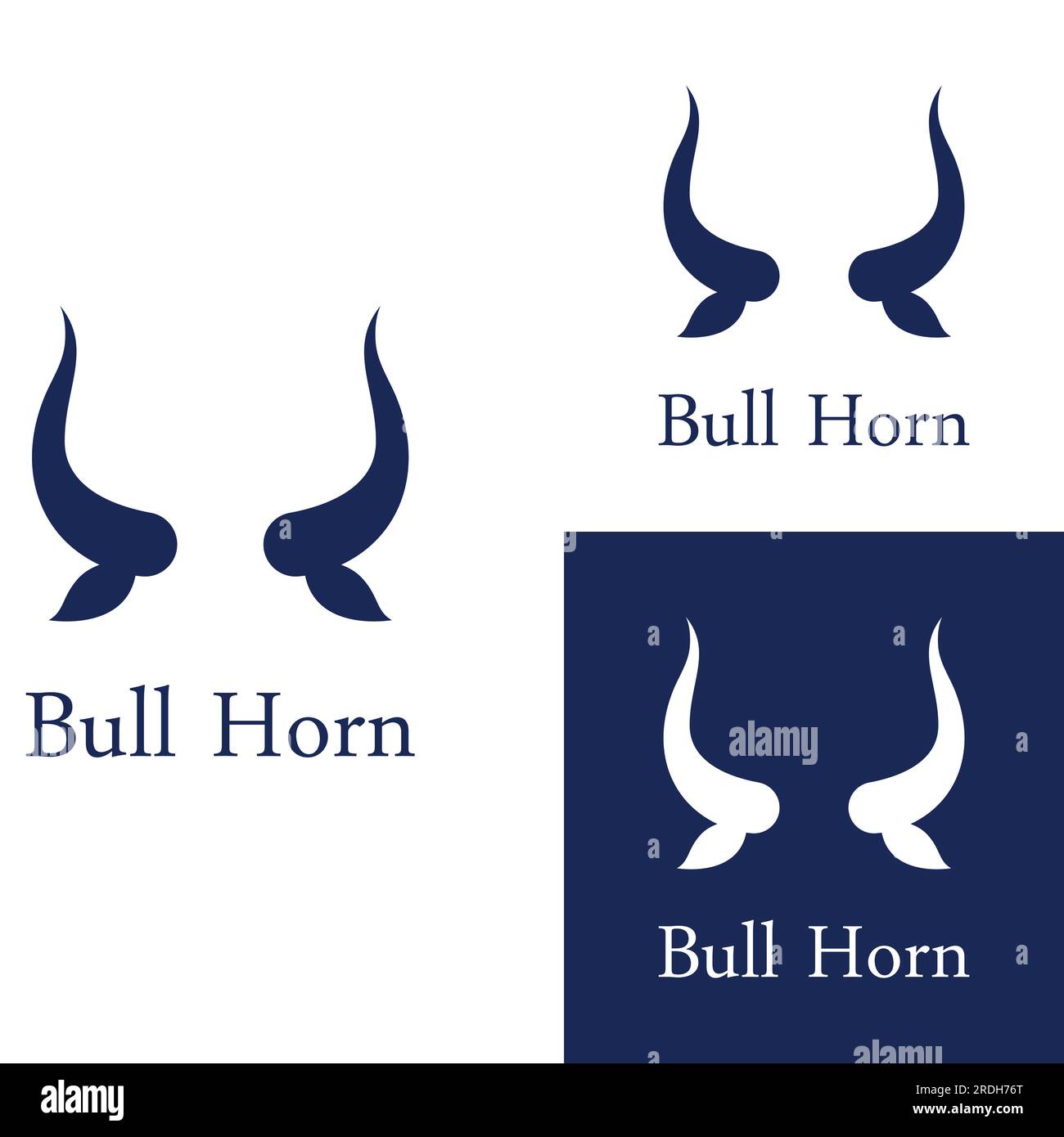 Bull's head horn logo. Using vector design concept Stock Vector Image ...
