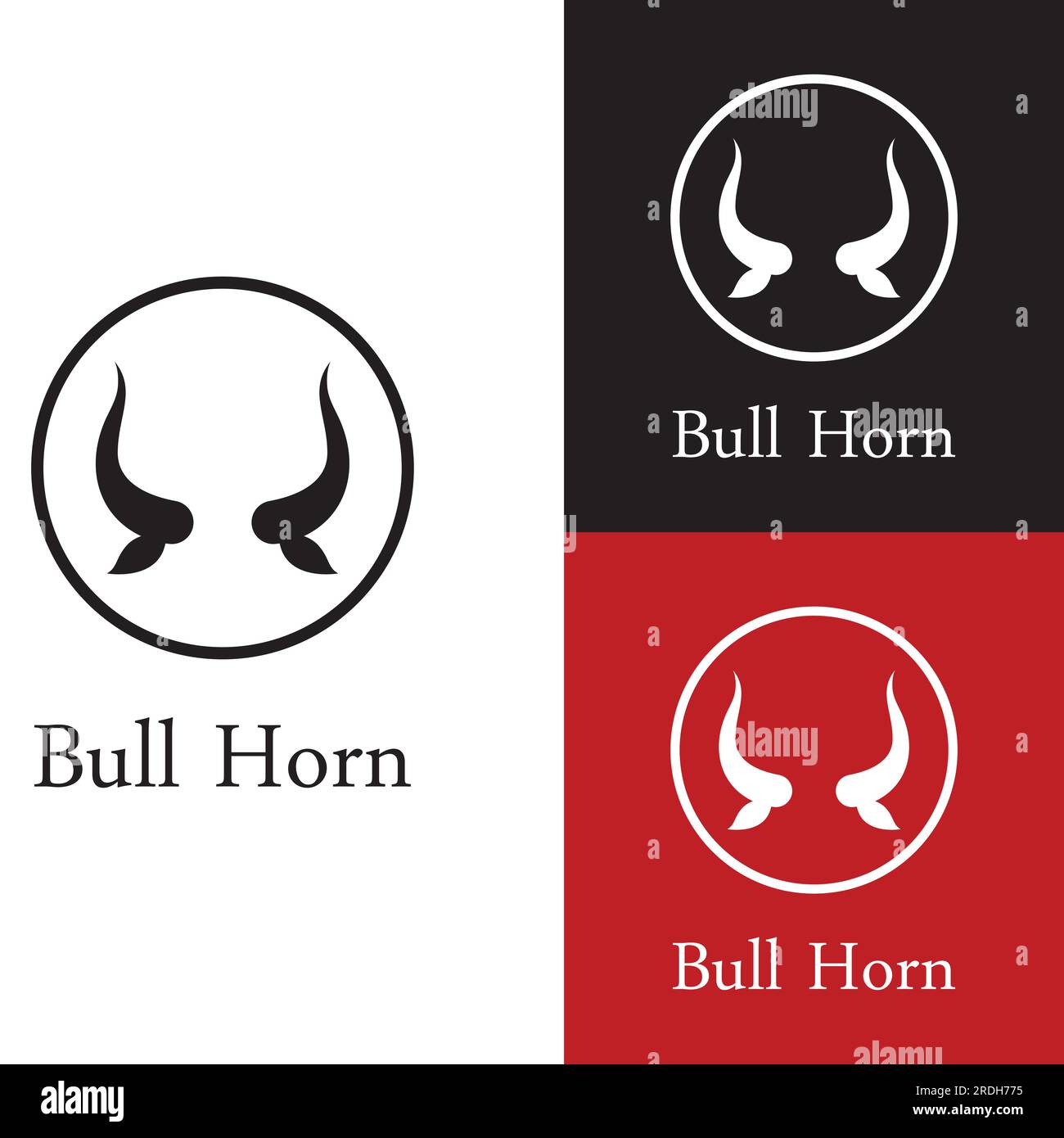 Bull's head horn logo. Using vector design concept Stock Vector Image ...