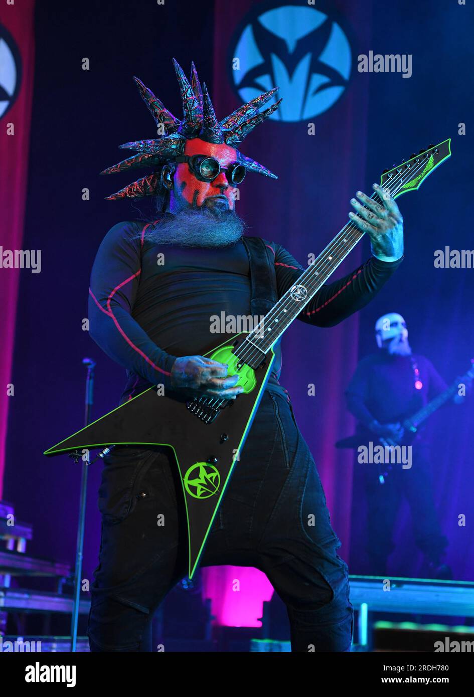 West Palm Beach, FL, USA. 20th July, 2023. Greg Tribbett of Mudvayne ...