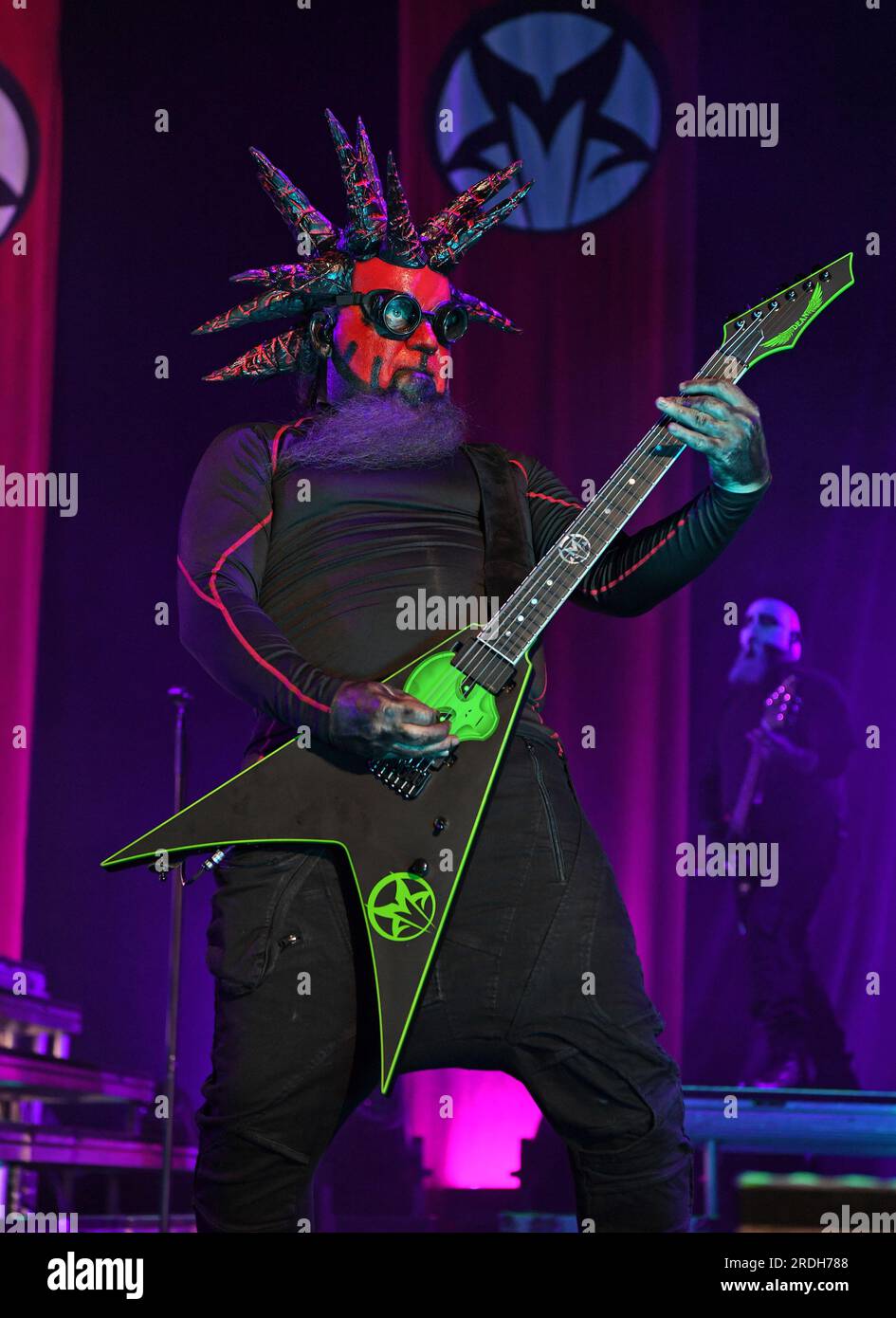 West Palm Beach, FL, USA. 20th July, 2023. Greg Tribbett of Mudvayne ...