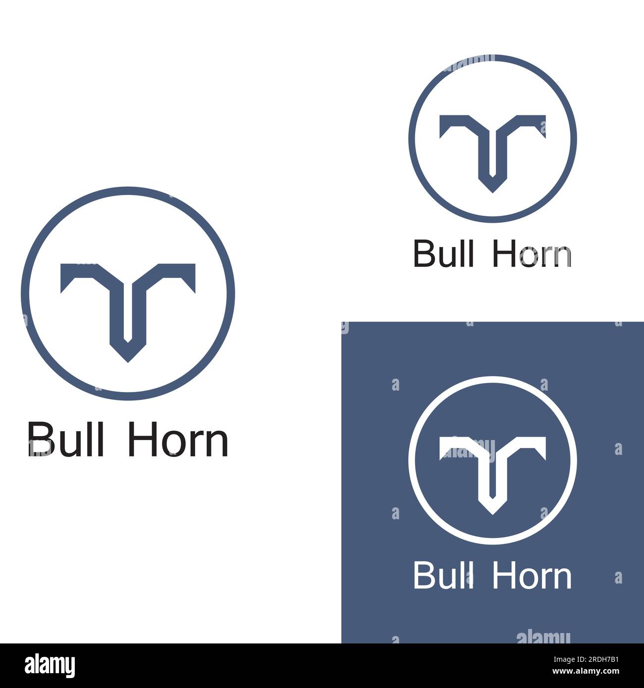 Bull's head horn logo. Using vector design concept Stock Vector Image ...