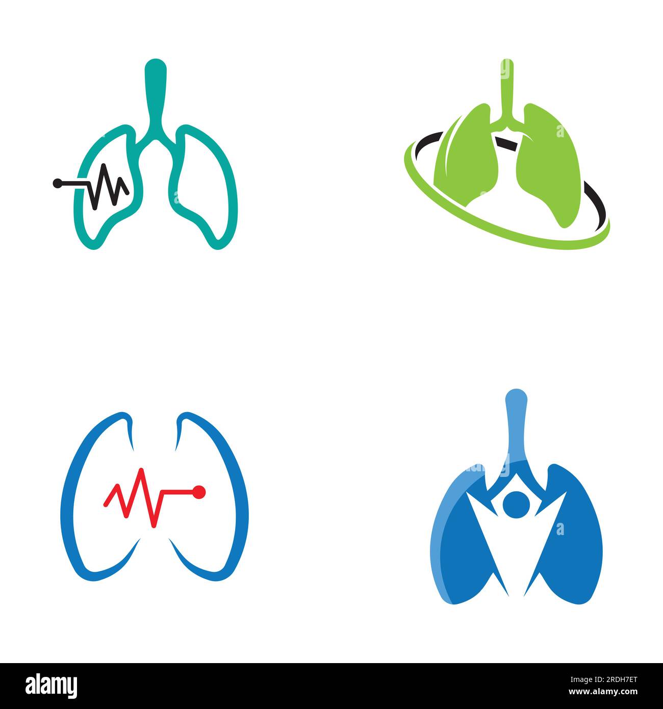 Lungs health and lungs care logo vector design,lungs logo template ...