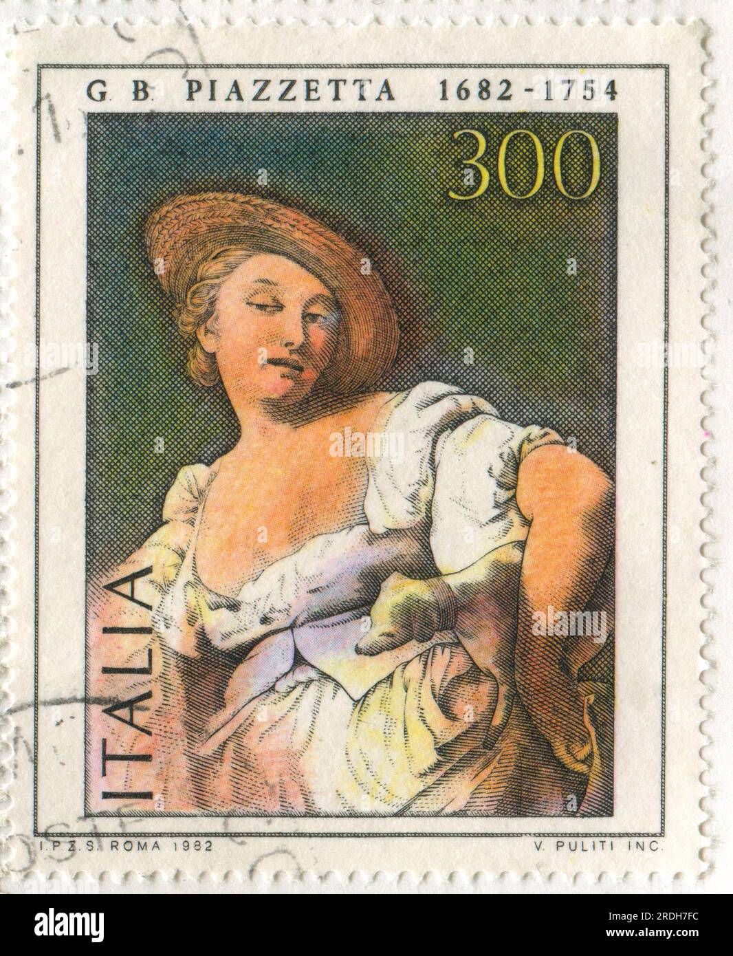 ITALY - CIRCA 1982: stamp printed by Italy, shows The Fortune Teller by ...
