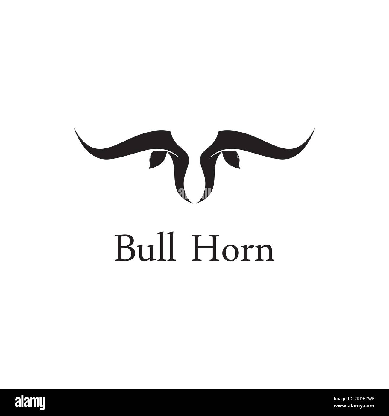 Bull's head horn logo. Using vector design concept Stock Vector Image ...
