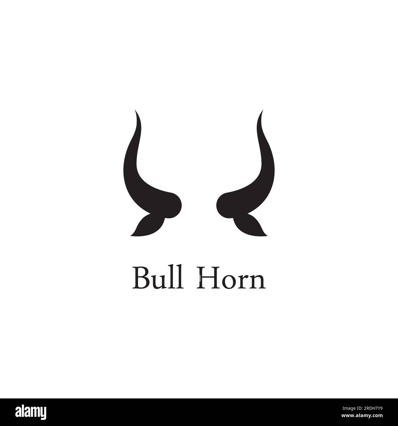 Bull's head horn logo. Using vector design concept Stock Vector Image ...