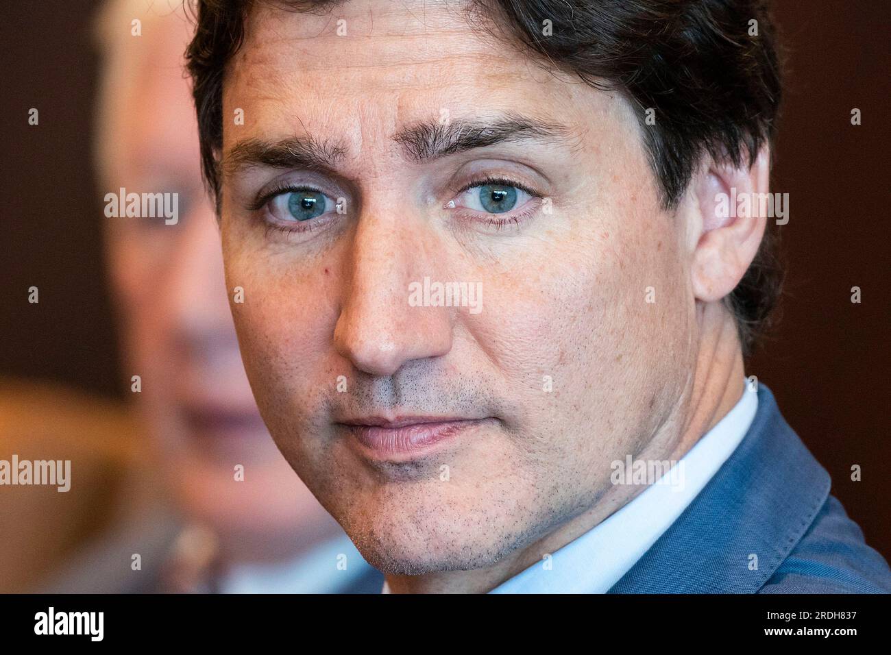 Canada's Prime Minister Justin Trudeau, attends a meeting with UN ...
