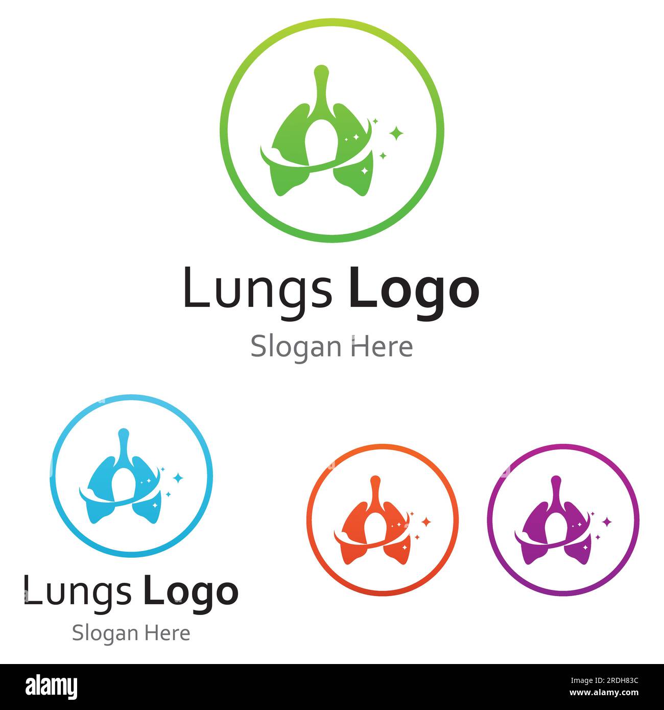 Lungs health and lungs care logo icon vector Stock Vector Image & Art ...