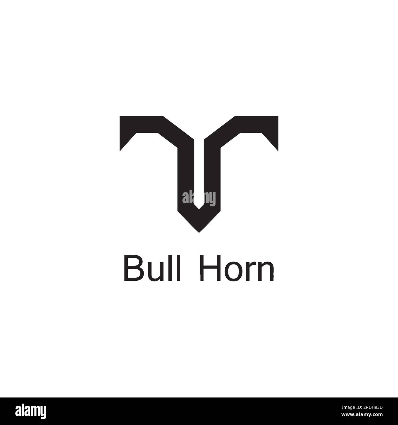 Bull's head horn logo. Using vector design concept Stock Vector Image ...