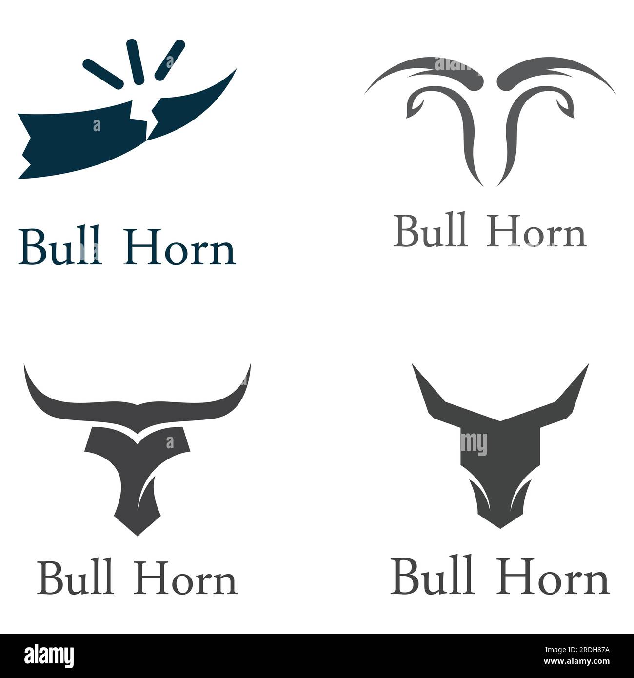 Bull's head horn logo. Using vector design concept Stock Vector Image ...