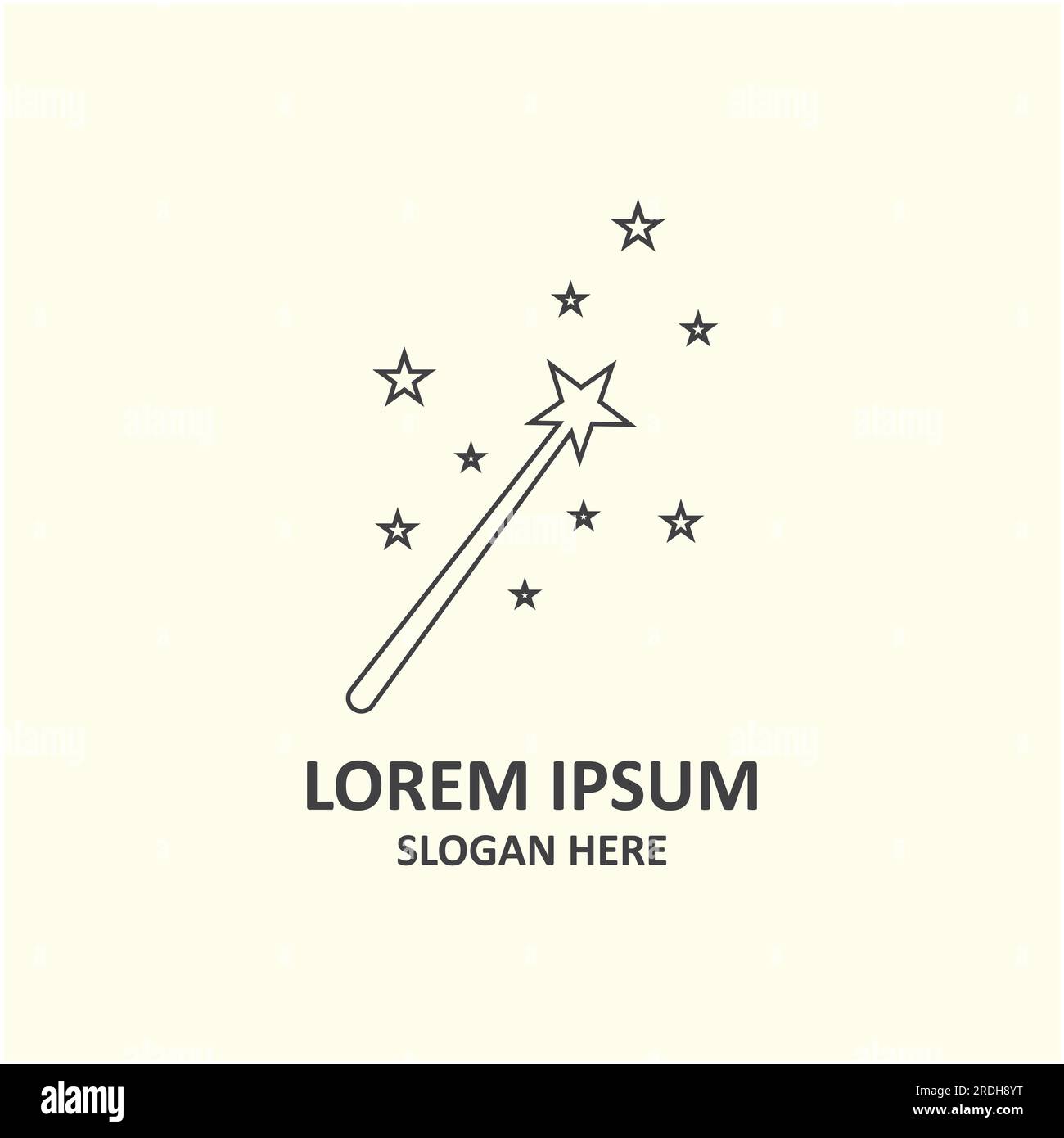 magic wand icon logo vector illustration Stock Vector Image & Art - Alamy