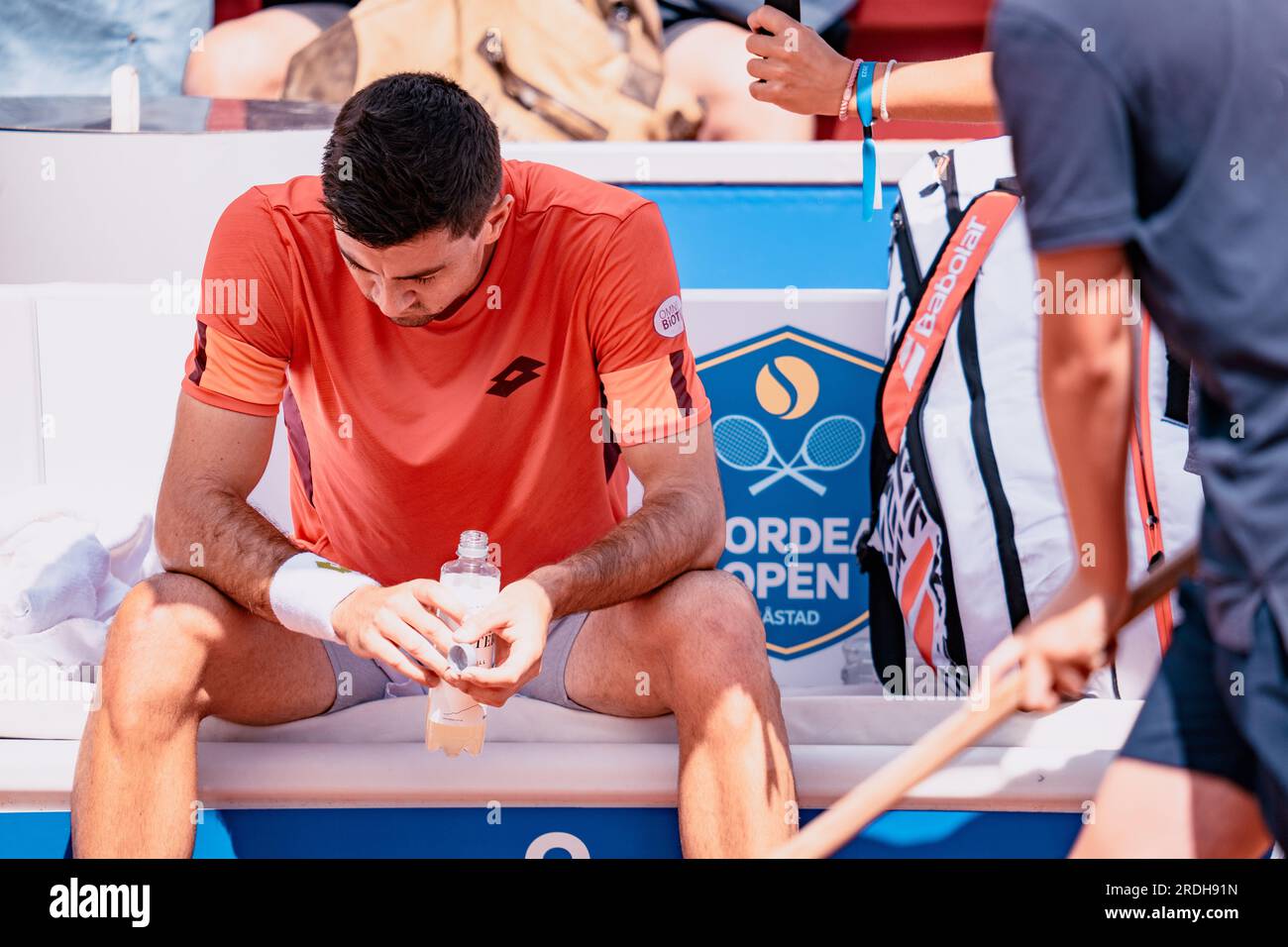 Båstad, Sweden. 2023 07 21. Casper Ruud defeated Sebastian Ofner in his first quarter-final ...
