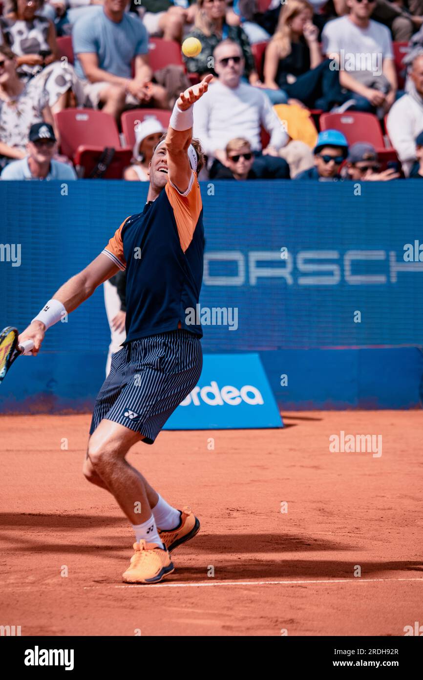 Båstad, Sweden. 2023 07 21. Casper Ruud defeated Sebastian Ofner in his ...