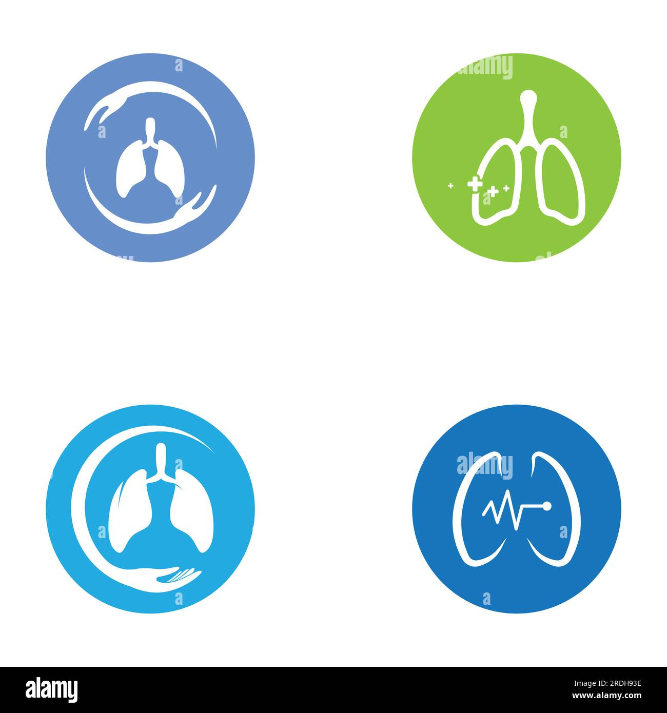 Lungs health and lungs care logo vector design,lungs logo template ...