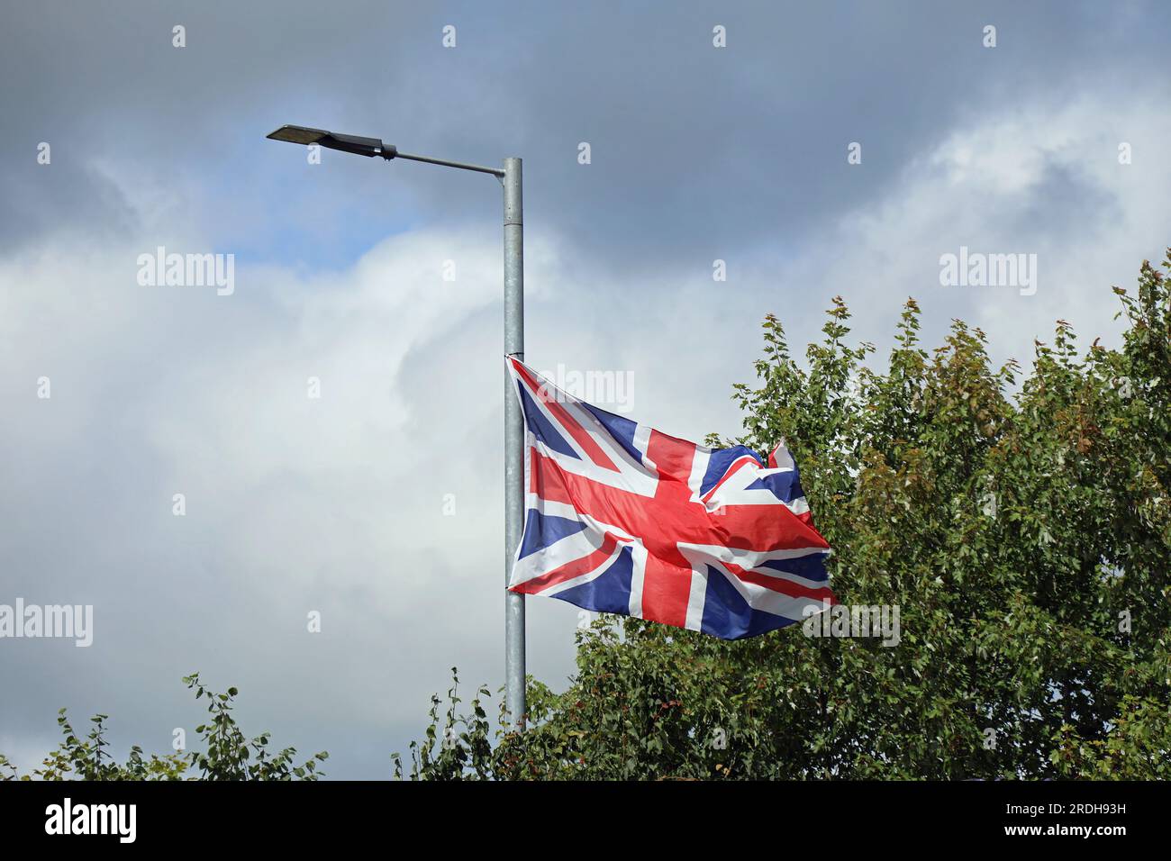 Union Jack flying in Belfast for July 12th Stock Photo - Alamy