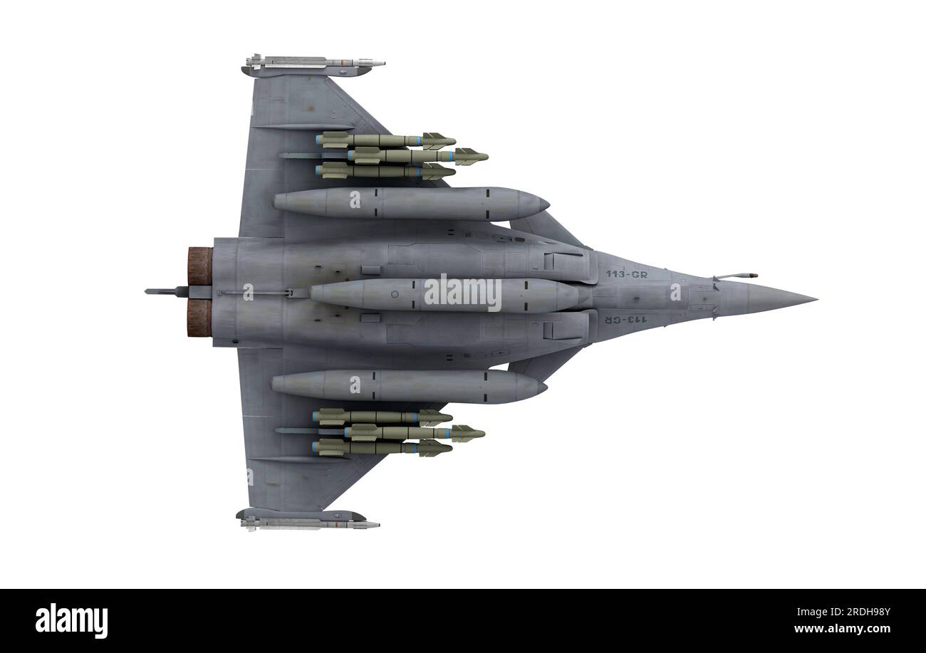 attack fighter bottom view 3d render on white Stock Photo - Alamy
