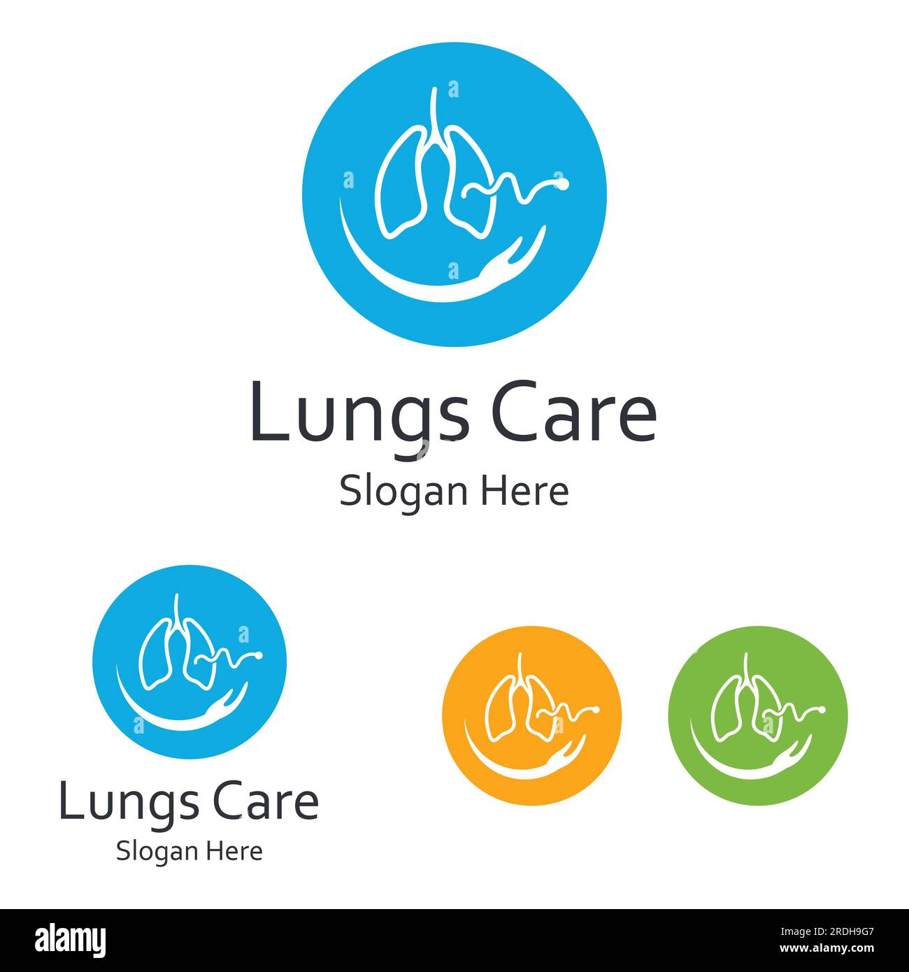 Lungs health and lungs care logo icon vector Stock Vector Image & Art ...