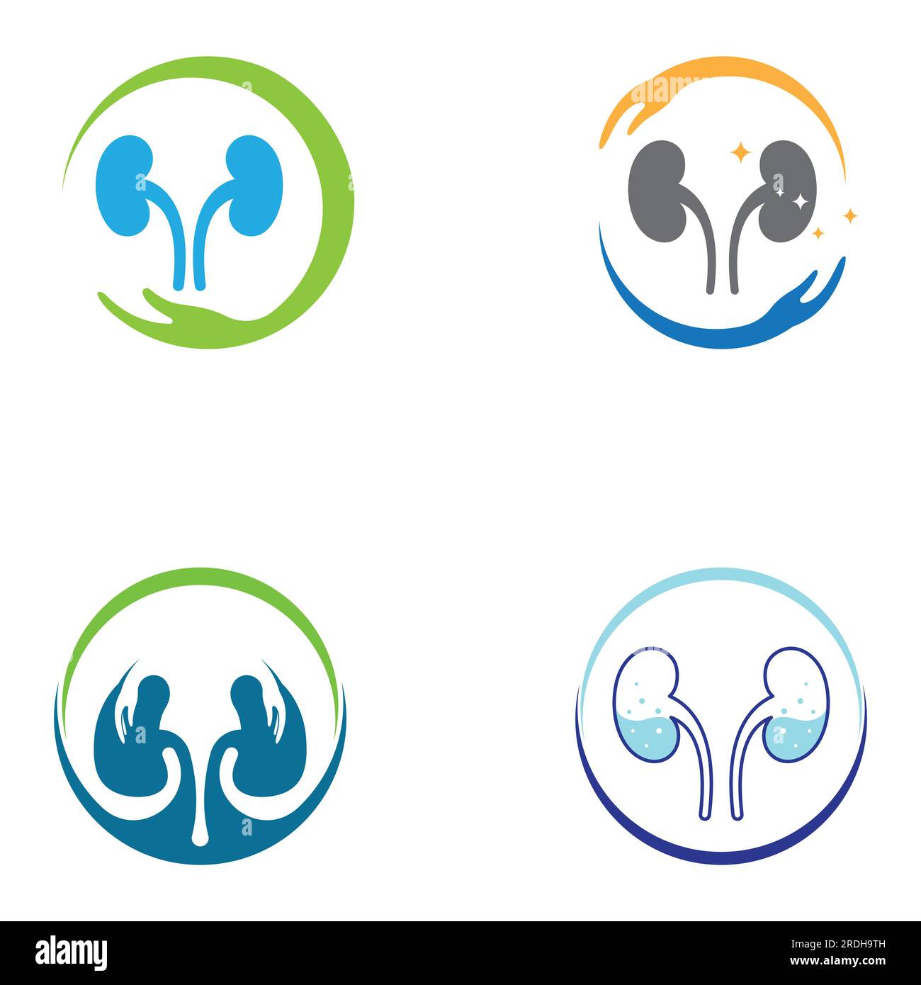 kidney health and kidney care logo using vector concept icon Stock ...