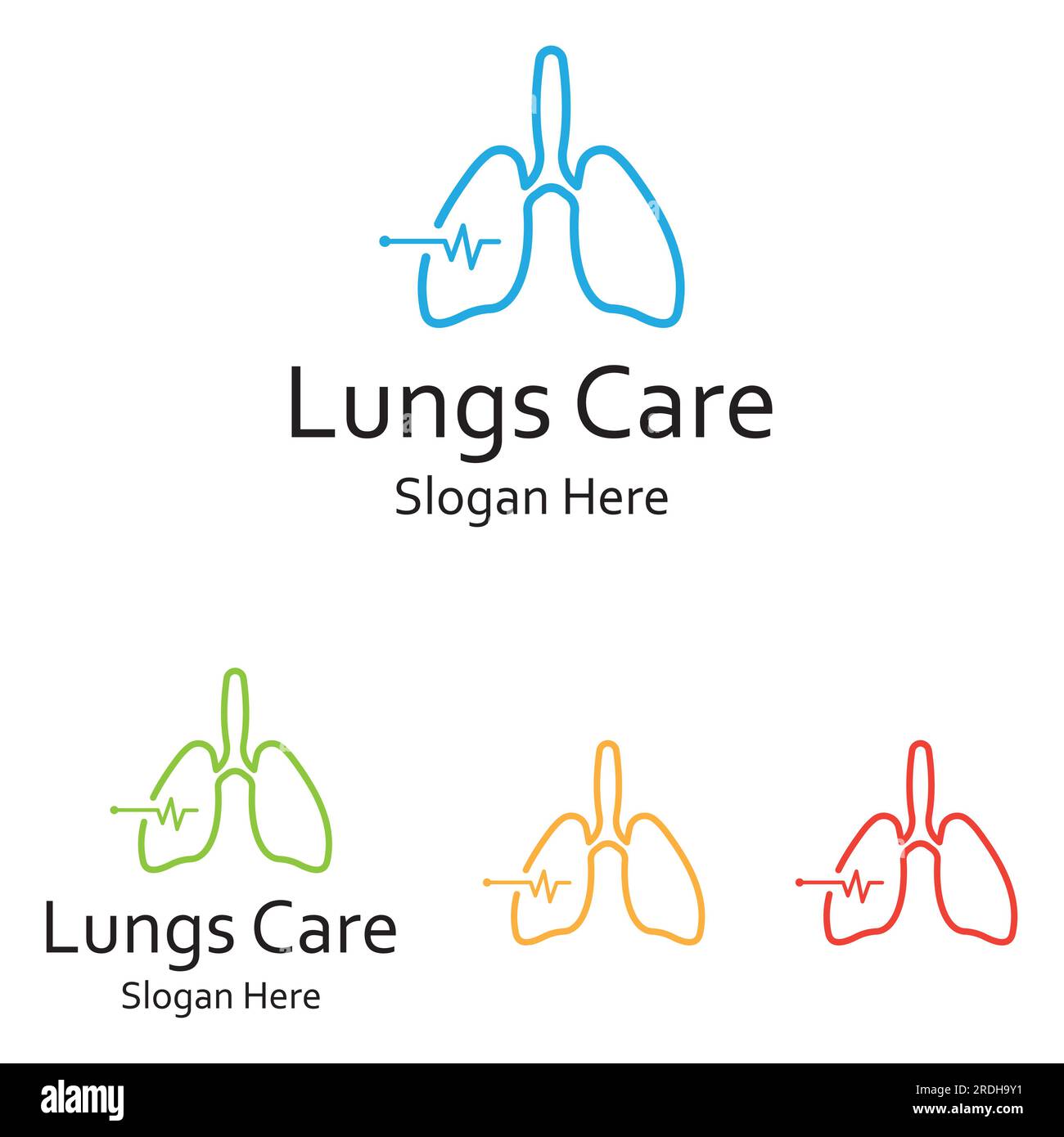 Lungs health and lungs care logo icon vector design template Stock ...