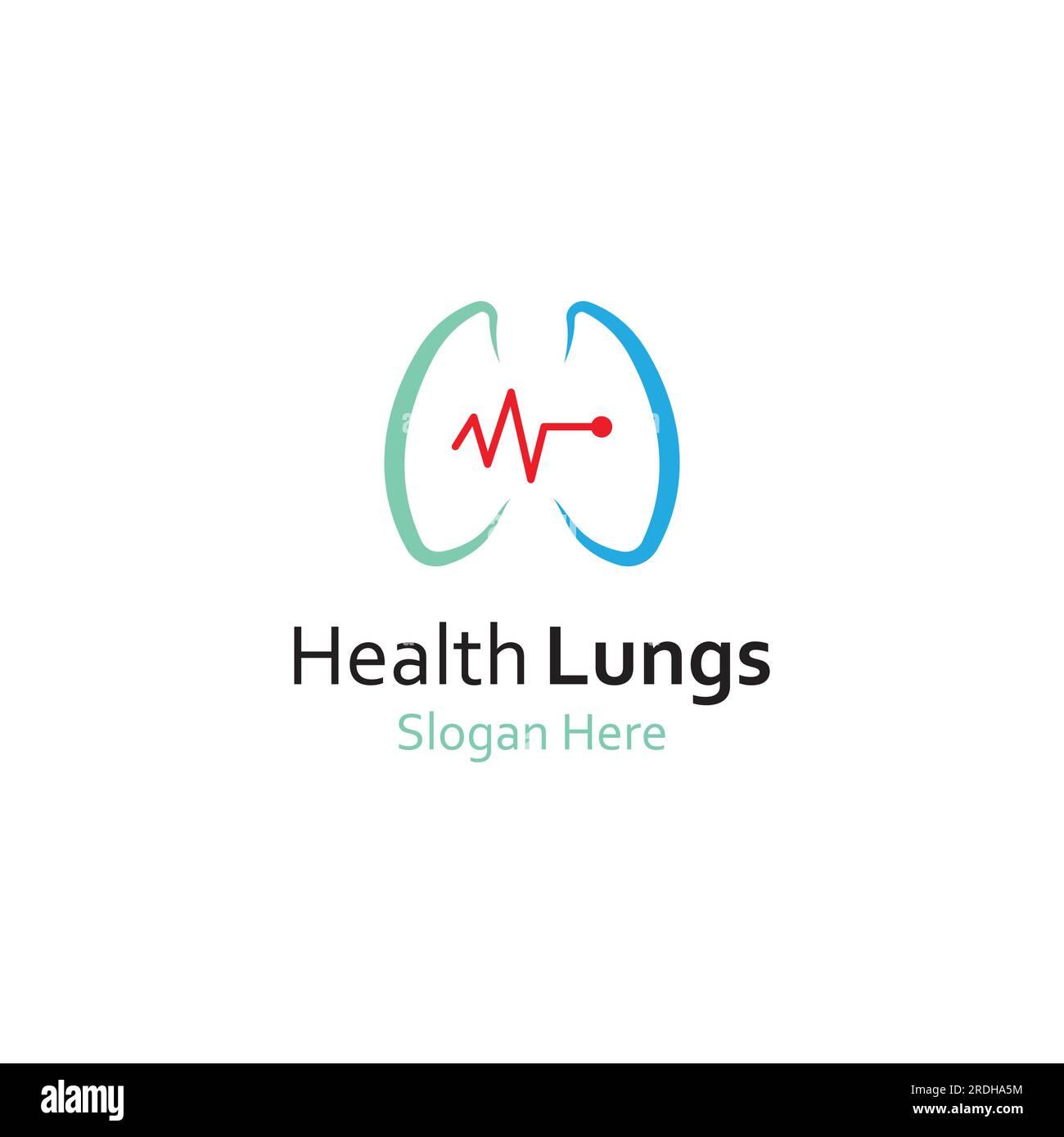 Lungs health and lungs care logo vector design,lungs logo template ...
