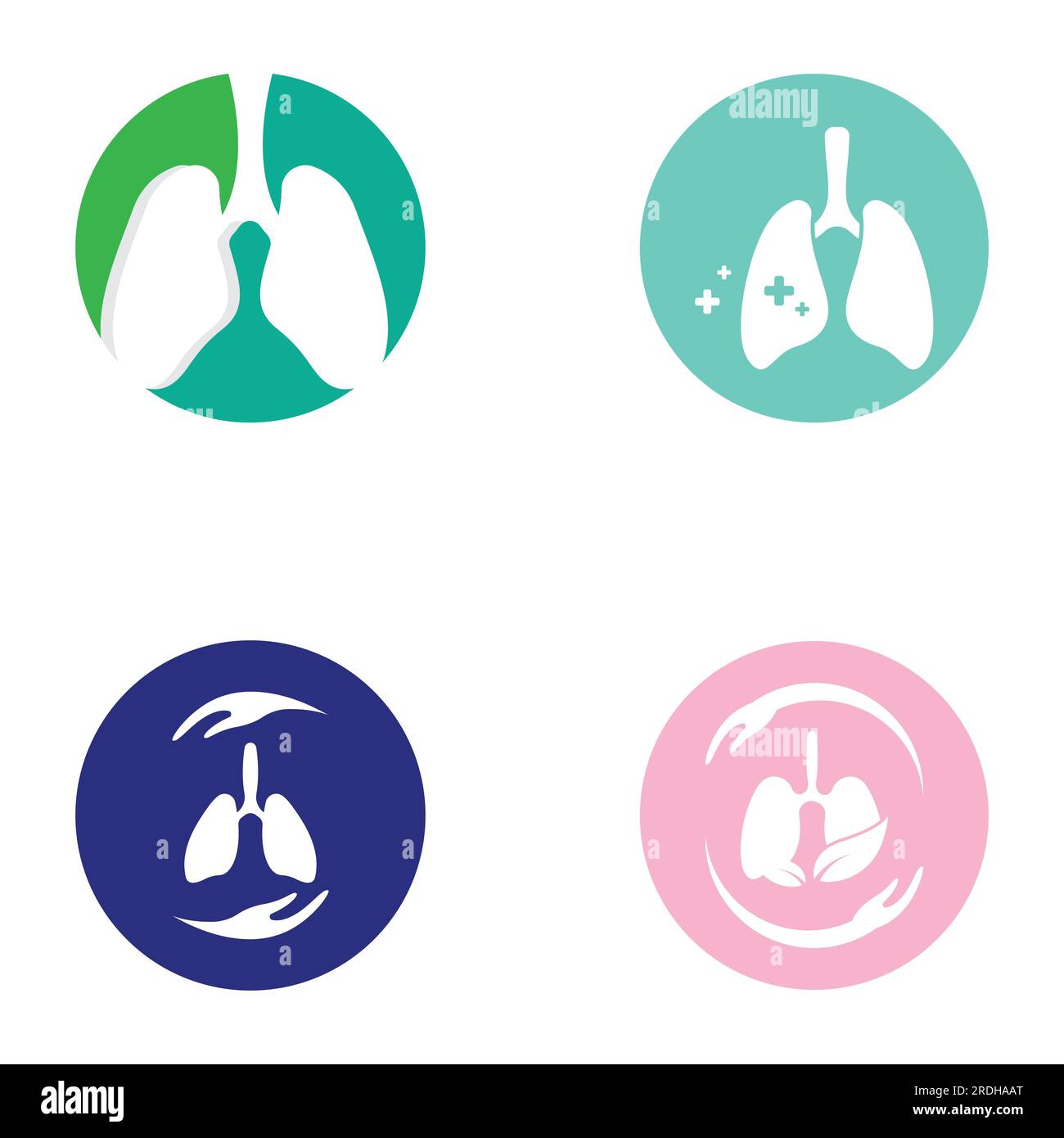 Lungs health and lungs care logo icon vector design template Stock ...